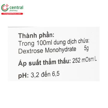 Dịch truyền 5% Dextrose In Water 500ml - Bổ sung nước và năng lượng
