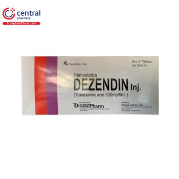 Thuốc Dezendin Inj 500mg/5ml - Thuốc ngăn chảy máu do phẫu thuật