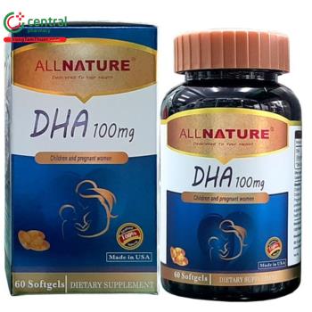 Thuốc DHA 100mg Allnature - Giúp tối ưu hóa sự phát triển của não bộ