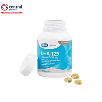 Thuốc DHA-125 Tuna Oil 500mg Mega cung cấp DHA và dầu cá tinh khiết