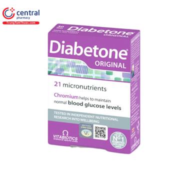 Vitabiotics Diabetone Tablets cân bằng dinh dưỡng ở người tiểu đường