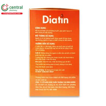Thuốc Diatin giúp giảm nguy cơ biến chứng do bệnh tiểu đường