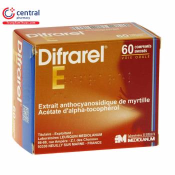 Thuốc bổ mắt Difrarel E cho người cận thị: tác dụng và giá bán