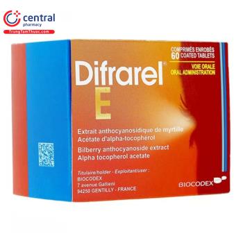 Thuốc bổ mắt Difrarel E cho người cận thị: tác dụng và giá bán