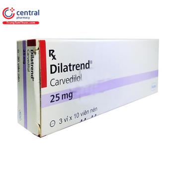 [CHÍNH HÃNG] Thuốc Dilatrend 25mg - Thuốc hạ huyết áp hiệu quả của Ý