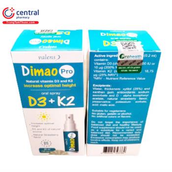 [CHÍNH HÃNG] Dimao Pro Vitamin D3K2 hỗ trợ xương chắc khỏe hơn