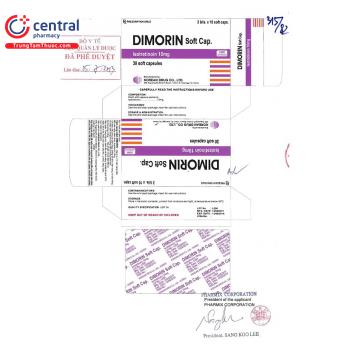 Thuốc Dimorin Soft Cap: tác dụng, liều dùng và lưu ý.