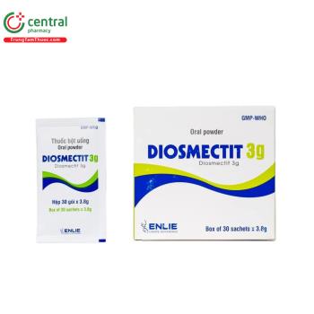 Thuốc Diosmectit 3g Enlie: Giảm đau do viêm thực quản, dạ dày -ruột