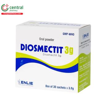 Thuốc Diosmectit 3g Enlie: Giảm đau do viêm thực quản, dạ dày -ruột