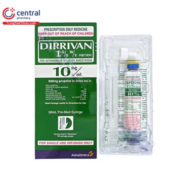 [CHÍNH HÃNG] Thuốc Diprivan 10mg/ml 50ml gây mê và an thần gây ngủ