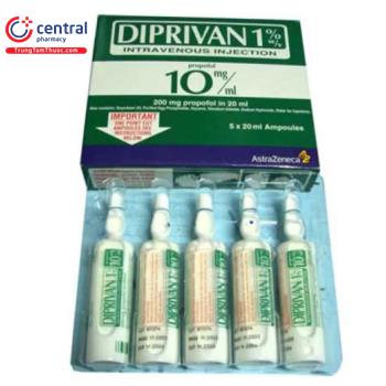 [ CHÍNH HÃNG] Thuốc Diprivan 10mg/ml 20ml gây mê trong phẫu thuật