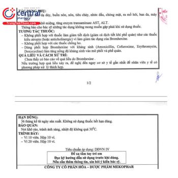 [CHÍNH HÃNG] Thuốc Disolvan 8mg - Thuốc làm long đờm, loãng đờm