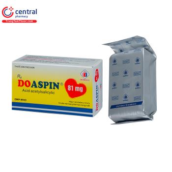 Thuốc Doaspin 81 - Dự phòng huyết khối tim mạch và mạch máu