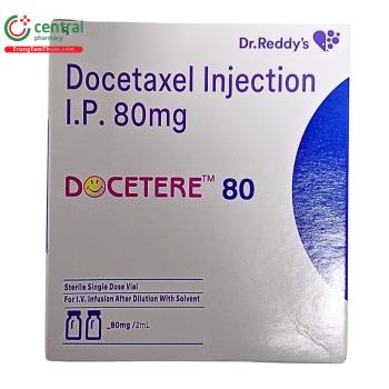 Thuốc Docetere 80mg/2ml điều trị ung thư tiến triển hoặc di căn