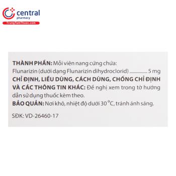 [CHÍNH HÃNG] Thuốc Dofluzol 5mg - điều trị triệu chứng tiền đình