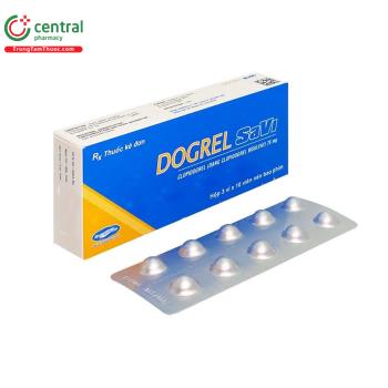 Thuốc Dogrel SaVi 75mg - Chống kết tập tiểu cầu, phòng bệnh t im mạch