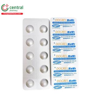 Thuốc Dogrel SaVi 75mg - Chống kết tập tiểu cầu, phòng bệnh t im mạch