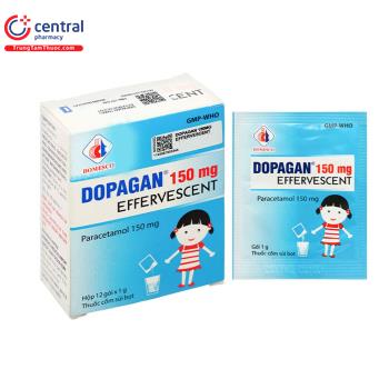 Thuốc Dopagan 150mg Effervescent dùng để giảm đau, hạ sốt cho trẻ nhỏ