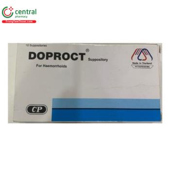 Thuốc đạn Doproct Suppository giúp giảm các triệu chứng bệnh trĩ