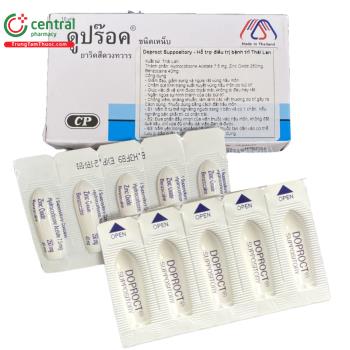 Thuốc đạn Doproct Suppository giúp giảm các triệu chứng bệnh trĩ
