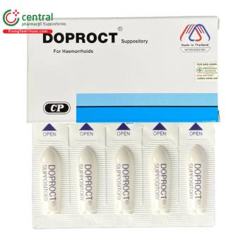 Thuốc đạn Doproct Suppository giúp giảm các triệu chứng bệnh trĩ