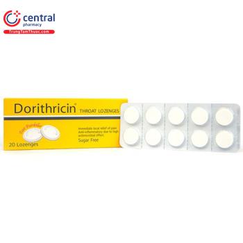 Thuốc Dorithricin hộp 20 viên - thuốc ngậm trị đau họng hiệu quả