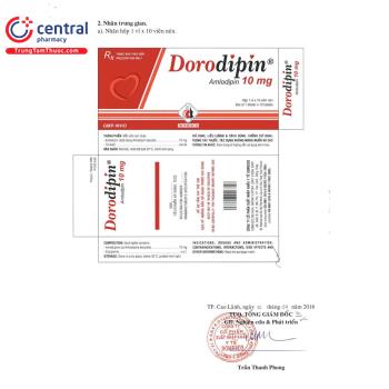 [CHÍNH HÃNG] THuốc Dorodipin 10mg - điều trị tăng huyết áp