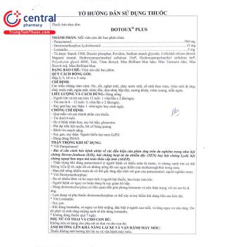 [CHÍNH HÃNG] Thuốc Dotoux Plus - điều trị các triệu chứng của cảm cúm