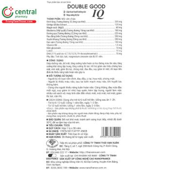 Thuốc Double Good IQ cải thiện chức năng não bộ, tăng cường thị lực