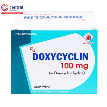 Thuốc Doxycyclin 100mg Domesco liều dùng để điều trị mụn trứng cá
