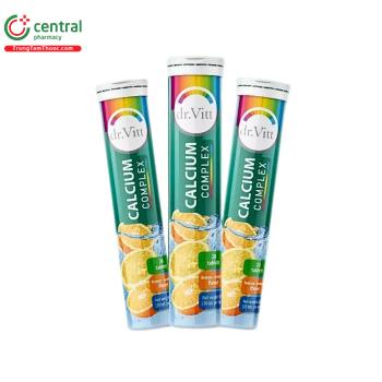 Viên sủi dr. Vitt Calcium Complex - Hỗ trợ xương và răng chắc khỏe