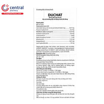 [CHÍNH HÃNG] Thuốc Duchat 7,5ml bổ sung vitamin và Acid Amin