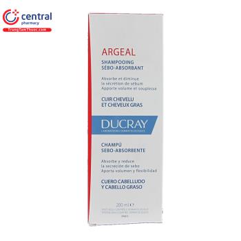 Dầu gội cho da dầu nhờn Ducray Argeal Shampoo 200ml giữ tóc bồng bềnh