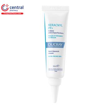 Kem dưỡng Ducray Keracnyl PP+ Anti-Blemish Cream 30ml giúp giảm mụn