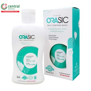 Dung dịch vệ sinh phụ nữ Orasic 100ml khử mùi hôi, ngừa viêm nhiễm phụ khoa