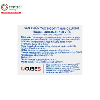 Đường ăn kiêng Huxol Original - Tạo ngọt không làm tăng đường huyết