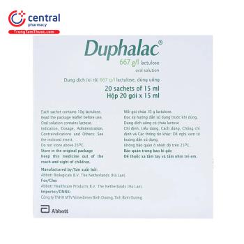 Thuốc Duphalac 667g/l - Thuốc điều trị táo bón, hôn mê gan