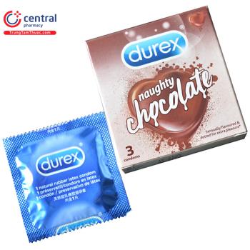 Bao cao su Durex Naughty Chocolate (Hộp 3 chiếc)-cho cuộc vui tươi mới