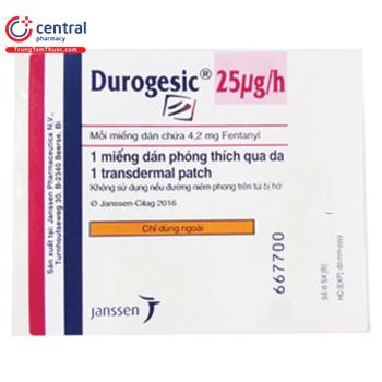 Miếng dán giảm đau Durogesic 25 mcg/h: cách dùng, lưu ý khi sử dụng