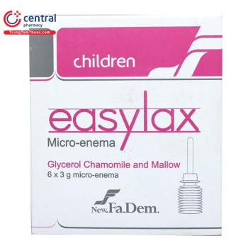 Thuốc Easylax Children - Dung dịch thụt trực tràng cải thiện táo bón