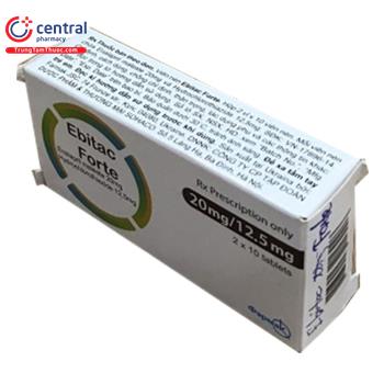 [CHÍNH HÃNG] Thuốc Ebitac Forte 20mg/12.5mg điều trị tăng huyết áp
