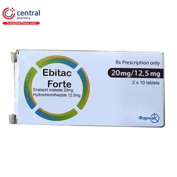 [CHÍNH HÃNG] Thuốc Ebitac Forte 20mg/12.5mg điều trị tăng huyết áp