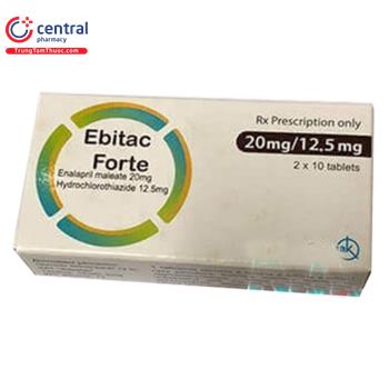 [CHÍNH HÃNG] Thuốc Ebitac Forte 20mg/12.5mg điều trị tăng huyết áp