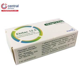 Thuốc điều trị cao huyết áp Ebitac 12.5: Tác dụng và liều dùng