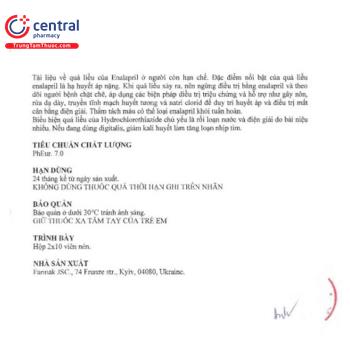 [CHÍNH HÃNG] Thuốc Ebitac 25- Thuốc điều trị tăng huyết áp, suy tim