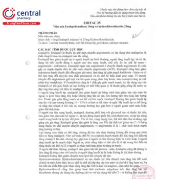 [CHÍNH HÃNG] Thuốc Ebitac 25- Thuốc điều trị tăng huyết áp, suy tim