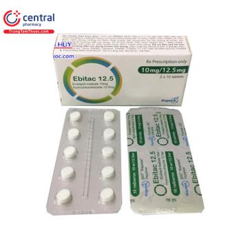 Thuốc điều trị cao huyết áp Ebitac 12.5: Tác dụng và liều dùng