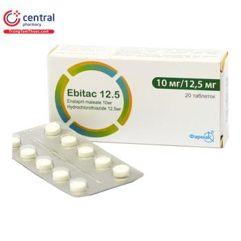 Thuốc điều trị cao huyết áp Ebitac 12.5: Tác dụng và liều dùng
