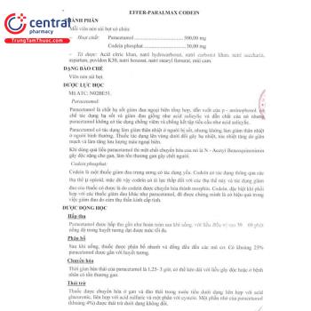 [CHÍNH HÃNG] Thuốc Effer-Paralmax Codein - Viên sủi giảm đau nhanh