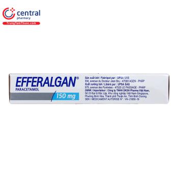 Thuốc đặt hậu môn Efferalgan 150mg hạ sốt, giảm đau nhanh cho trẻ